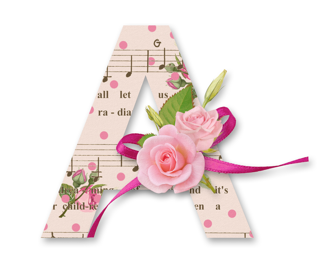 Abecedario con Rosas en Fondo Musical. Alphabet with Roses in Musical ...