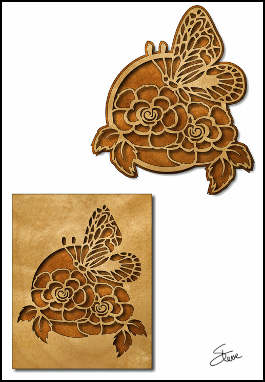 Scrollsaw Workshop: Rose and Butterfly Scroll Saw Pattern.