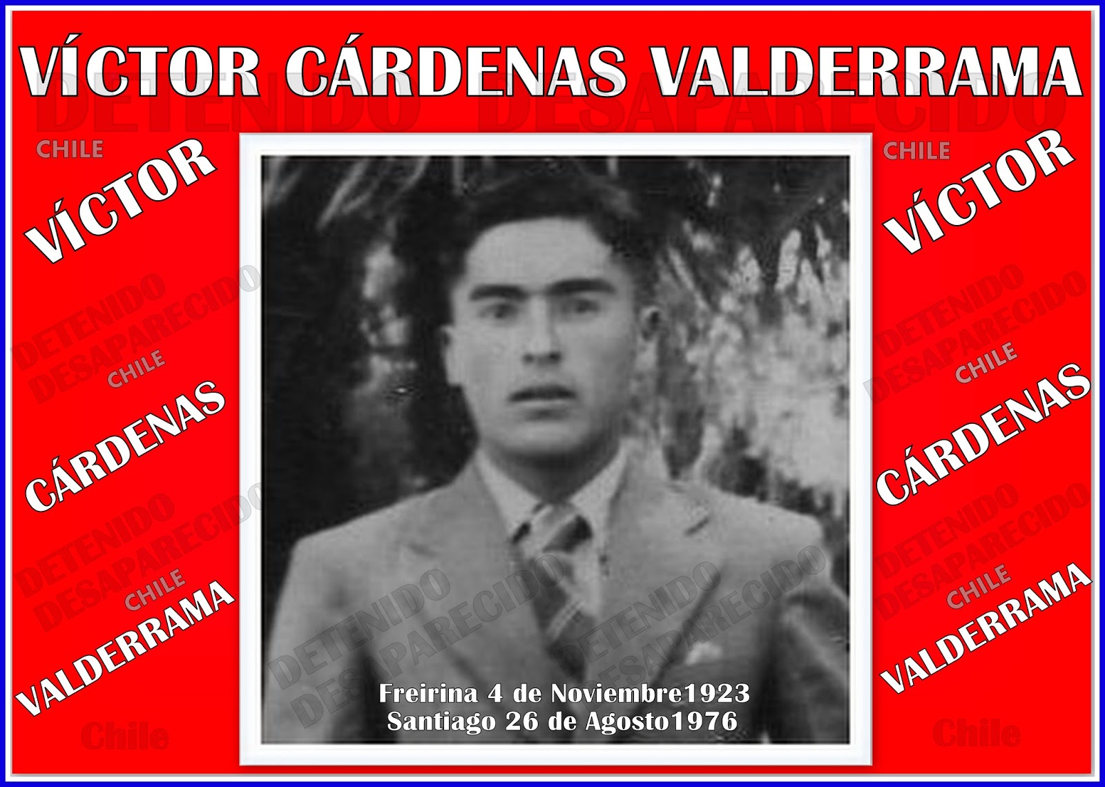 "VÍCTOR CÁRDENAS VALDERRAMA": TÍO, "VÍCTOR CÁRDENAS VALDERRAMA"