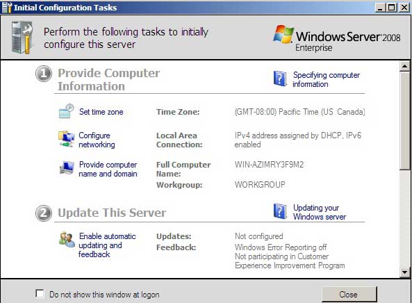 computer tutorial: Initial Configuration Tasks
