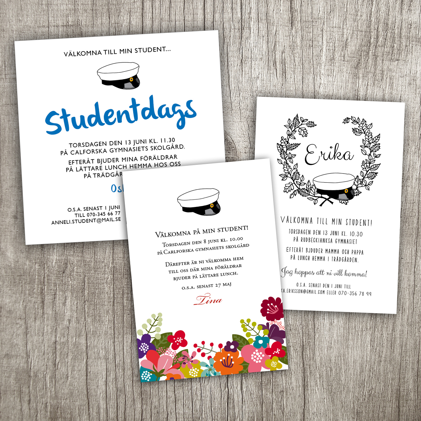 Inbjudningskort inbjudan student