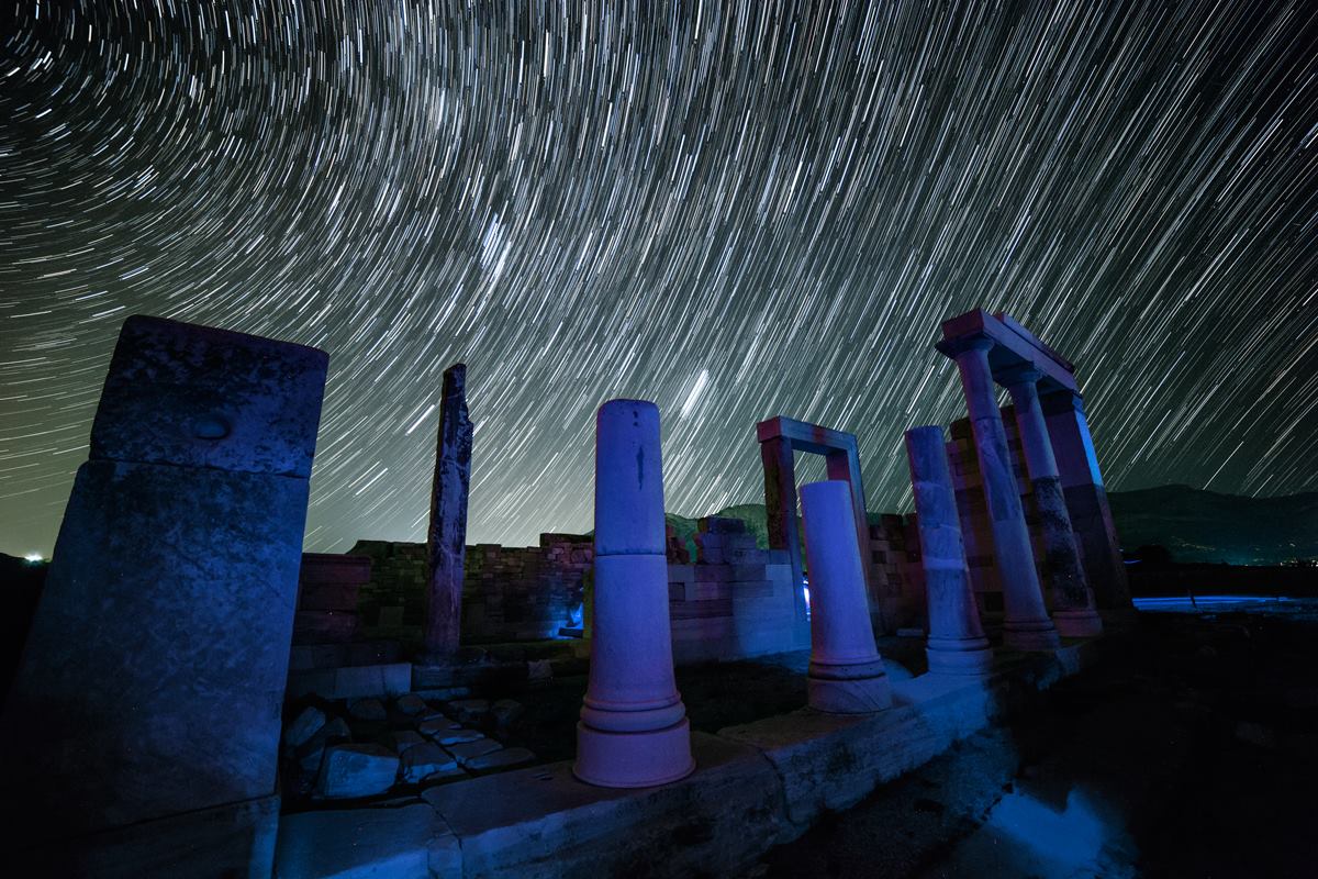 Night Sky Greece: StarTrails