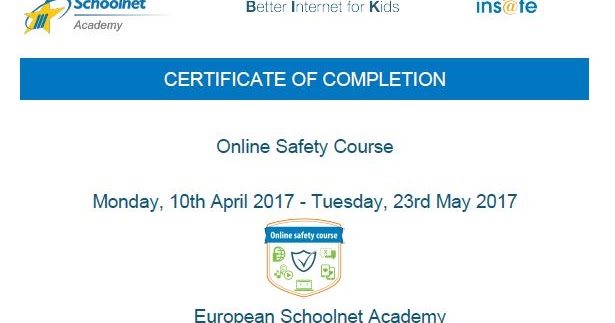 Online Safety Course Certificate