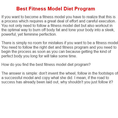 Fitness Model Diet – Best Fitness Model Diet Program – TheBestOf