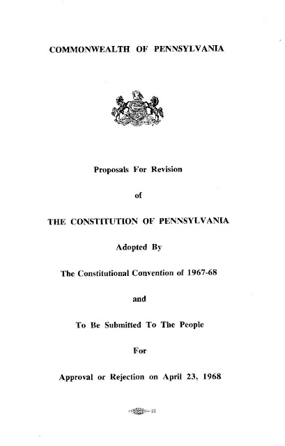 Pennsylvania Court Watch : 1968 Pennsylvania Constitution Convention