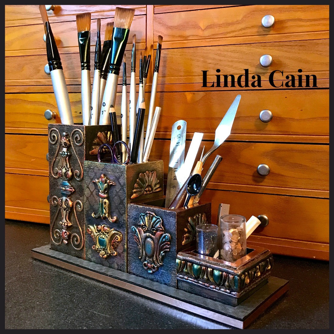 FRIENDS in ART: An Altered Desk Organizer