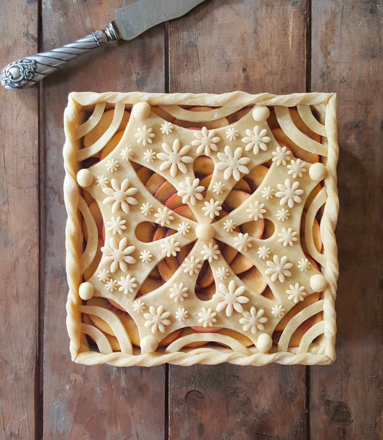 This square tart is truly a work of art. It would surely be the ...