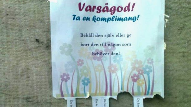 Bloggen om mitt liv: Ge komplimanger