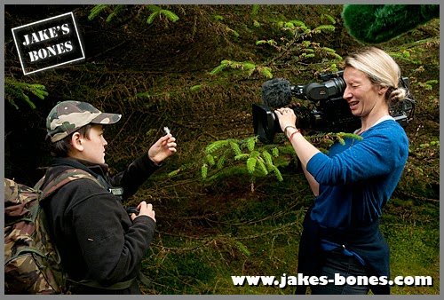 Behind the scenes filming on CBBC WIld : Jake's Bones