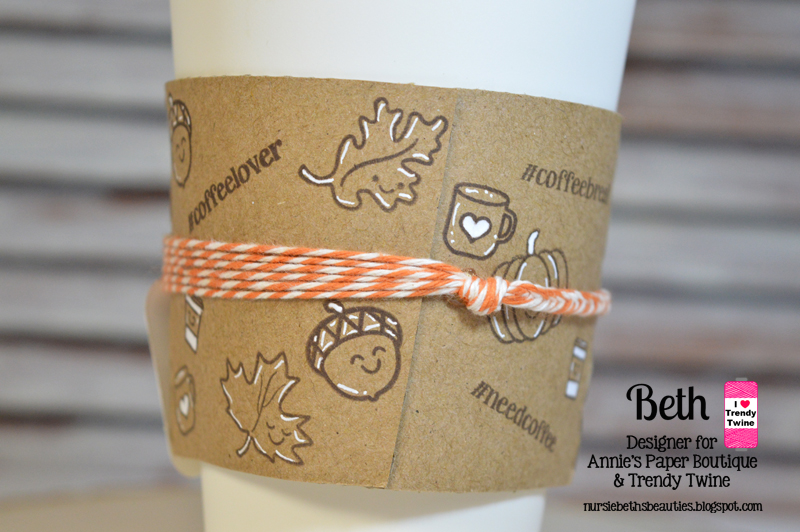 Beth's Beauties: Trendy Twine ~ Fall Coffee Sleeve