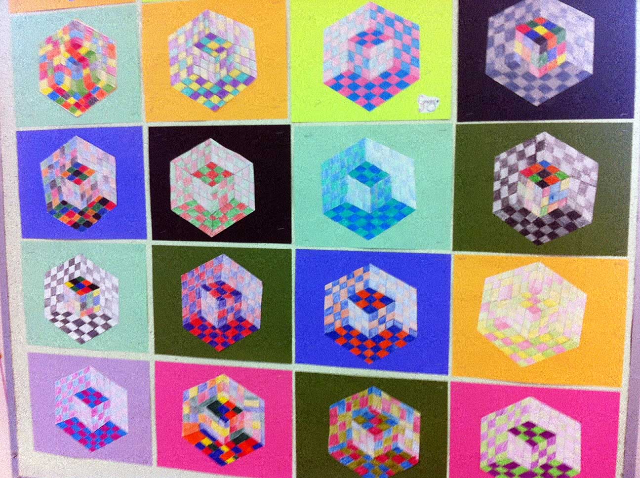 artisan des arts: Optical illusion cube - tutorial