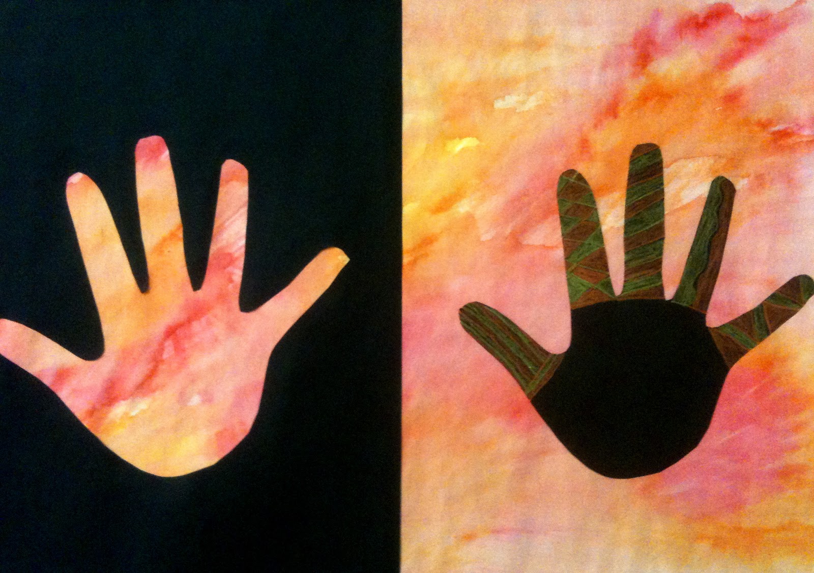 Creating Art: Positive/Negative Hands