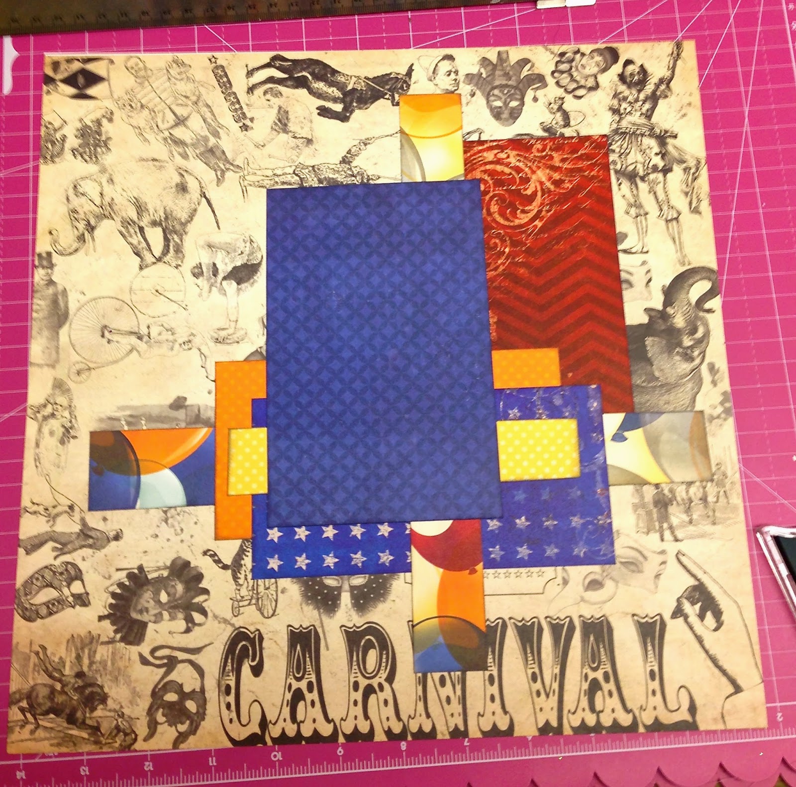 FotoBella: Bo Bunny Carnival Layout Tutorial