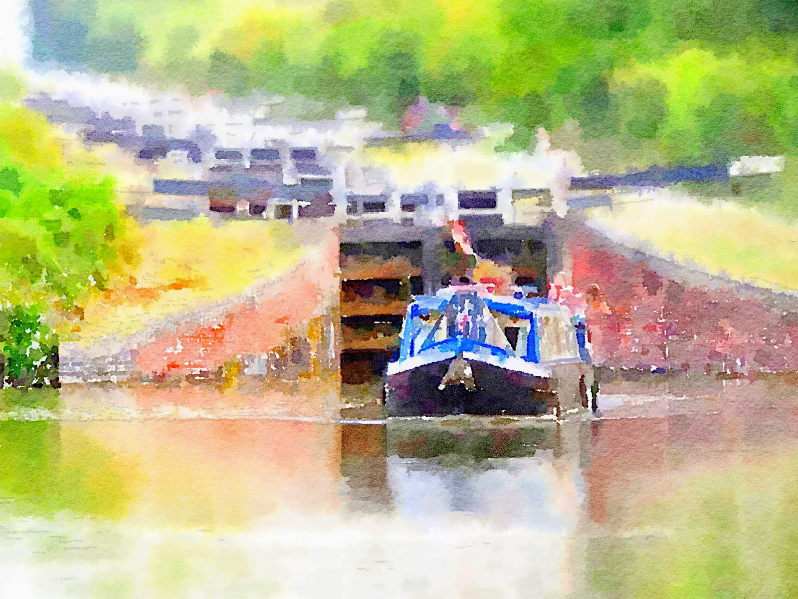 Hannah The Narrowboat: Digital Watercolours
