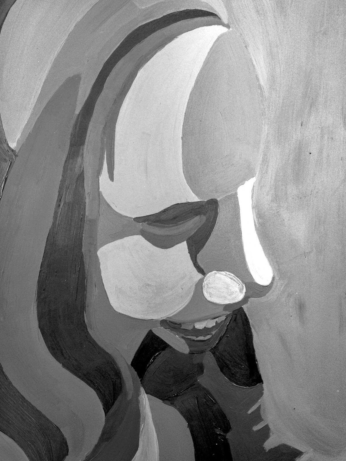 Grayscale Acrylic Painting