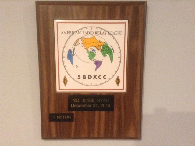 NY4G - Ham Radio, QRP and Summits On The Air: 5 Band DXCC Plaque Came ...