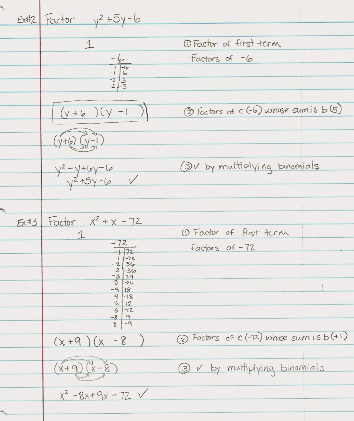 Algebra Alerts (Algebra 1 and 2): Algebra 1: Lesson 10.2 Notes and HW ...