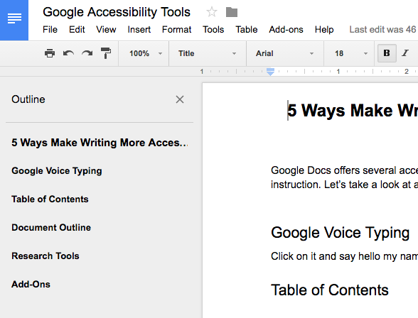 Learn Lead Grow: 5 Ways to Make Writing More Accessible in a Google Doc