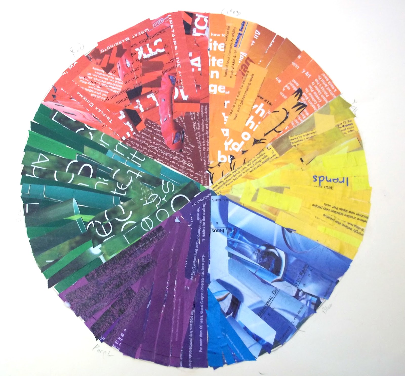 Monument Valley Regional Middle School Art Class: Color Wheel Collage ...