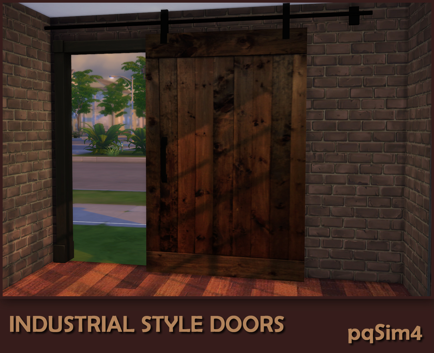 Industrial Style Decor Doors. Sims 4 Custom Content.