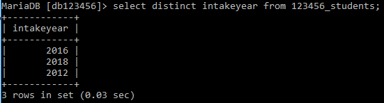Database Laboratory: Retrieve Distinct Data from Table Database Laboratory: Retrieve Distinct Data from Table