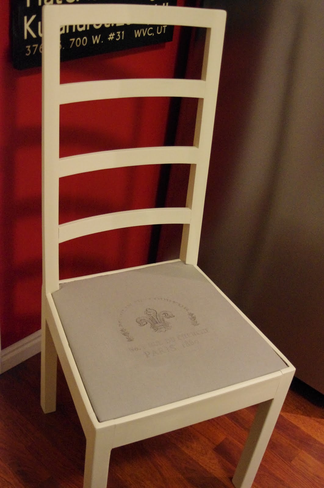 The Project Spot: Vintage French Grain Sack Dining Chair