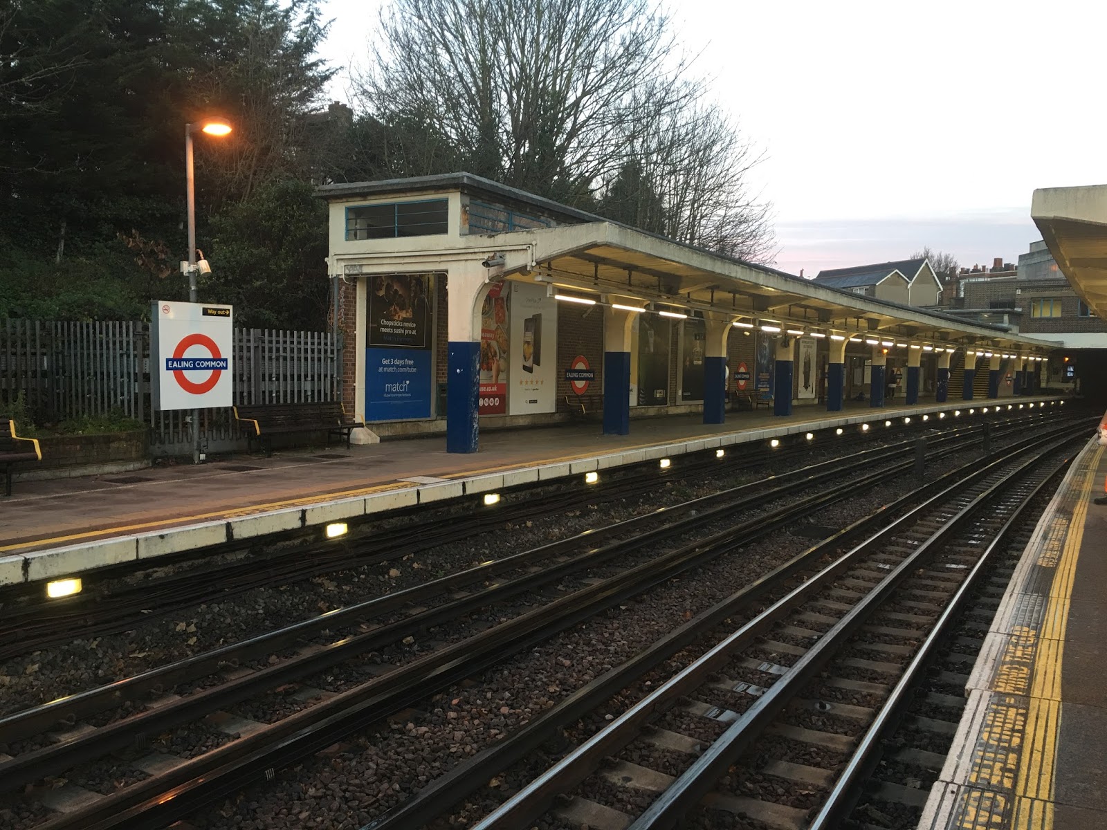 Everyday London Life: Ealing Common Underground Tube Station, Winter 2016