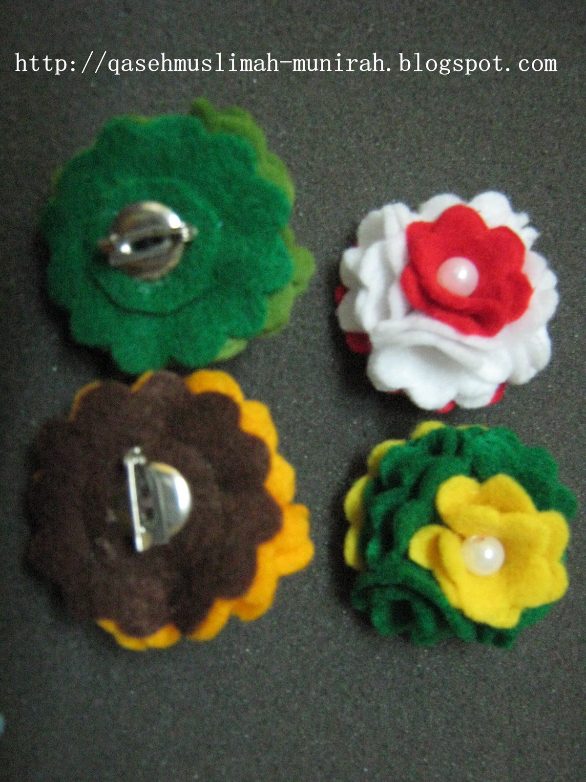 QasehMuslimah-Munirah: Handmake Craft : Pin Bunga Mawar