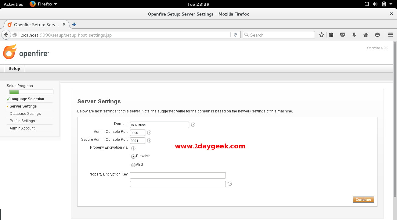 Como instalar open fire para chat interno.