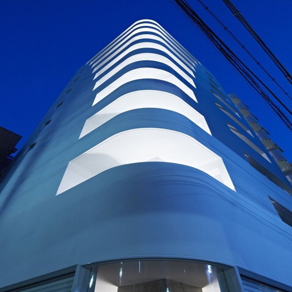 Japan's Minimal Apartment Tower Resembles a White Ship ~ Big Fun - The ...