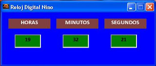Nino : Reloj Digital en Visual Basic 6