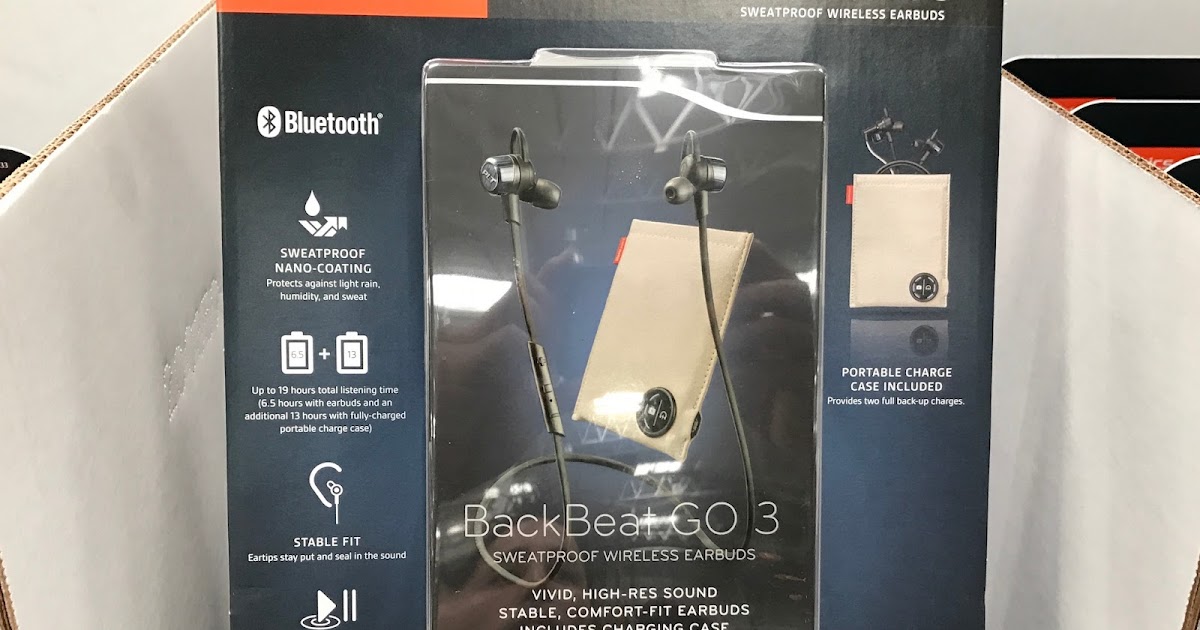 Plantronics BackBeat GO 3 Sweatproof Wireless Earbuds | Costco Weekender