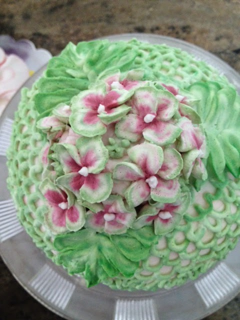 Frosted Art: Hydrangea Flowers in Buttercream