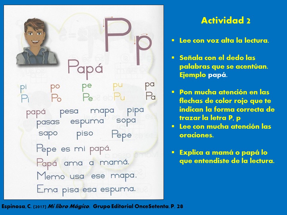 La aventura de las letras: Actividad día 4. ¡Vamos a leer!