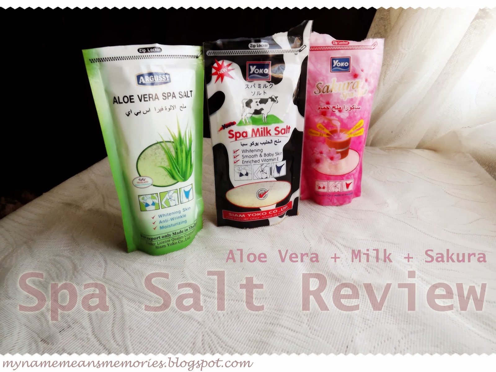 Review: Spa Salt (Milk+Sakura+Aloe Vera) - That's memories