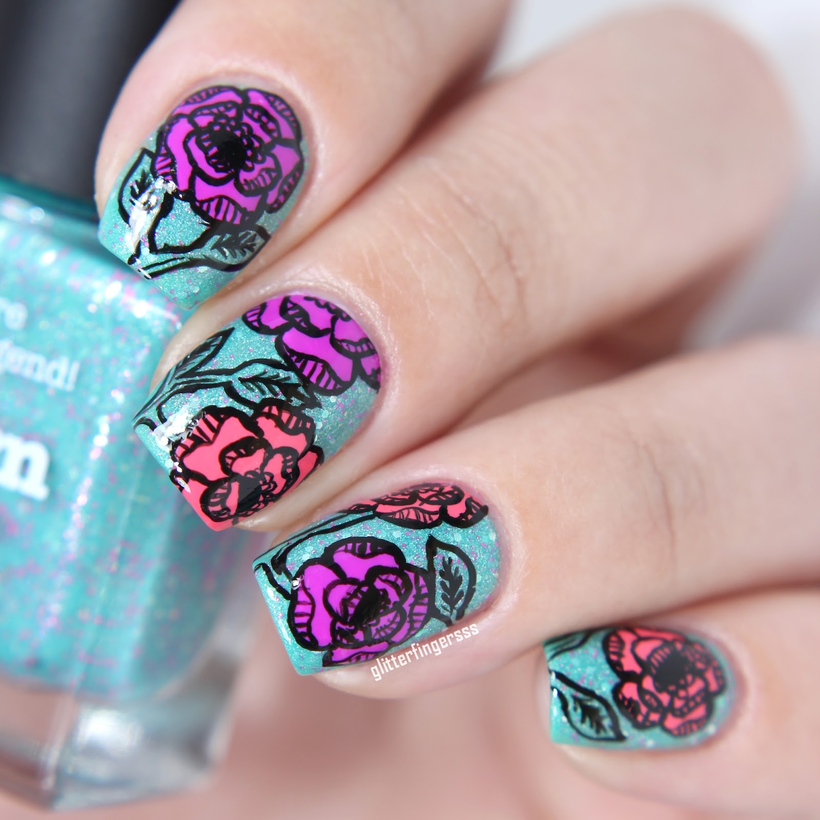 piCture pOlish Nail Art Quarterly ~ Glitterfingersss in english