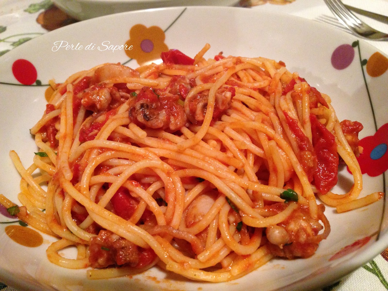 Perle di Sapore: Spaghetti con polpo e pomodoro