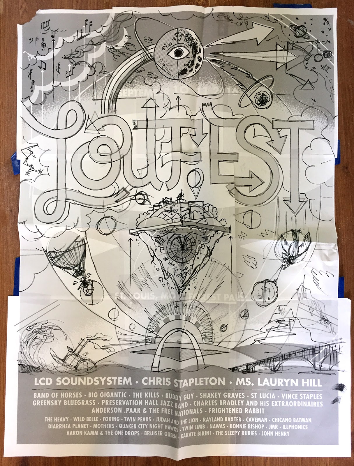 Zettwoch's Suitcase: LouFest 2016 Poster