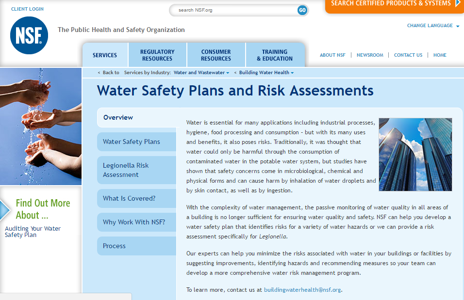 SETRI: Water Safety Plans and Risk Assessments