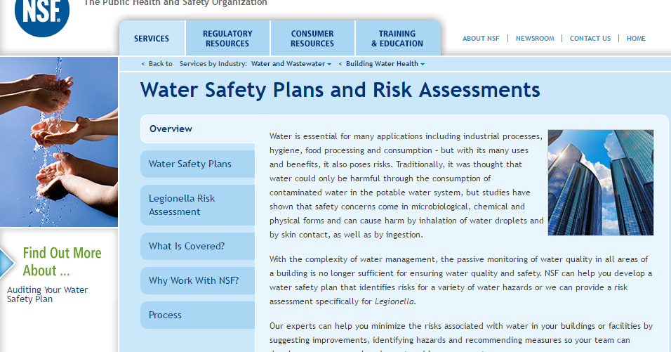 SETRI: Water Safety Plans and Risk Assessments