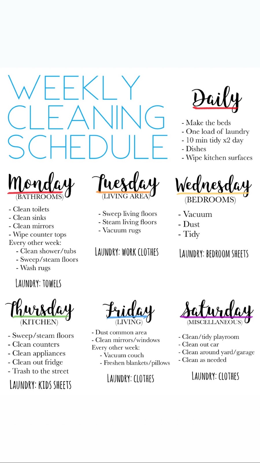 How to Make a Cleaning Schedule