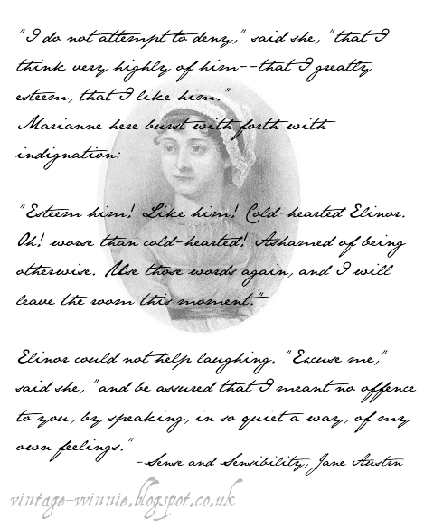 Poems, Quotes and Prose: excerpt from "Sense and Sensibility" - Jane Austen