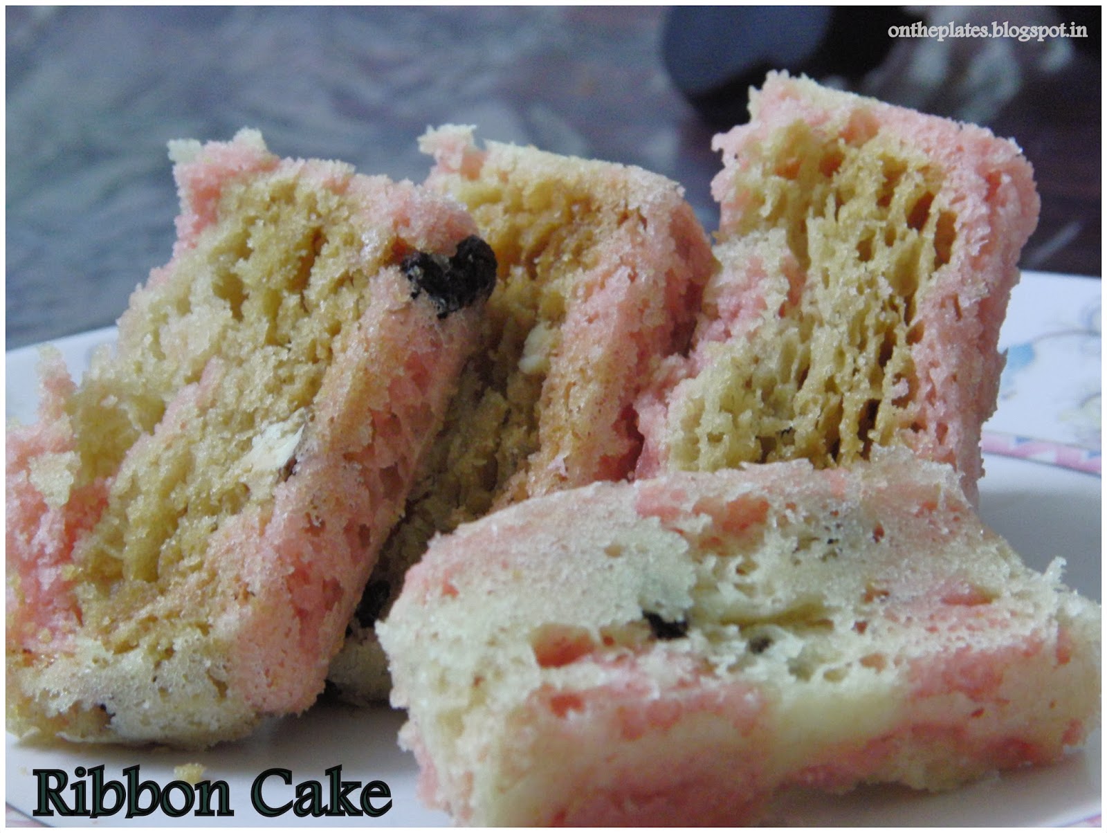 On The Plates: Ribbon cake