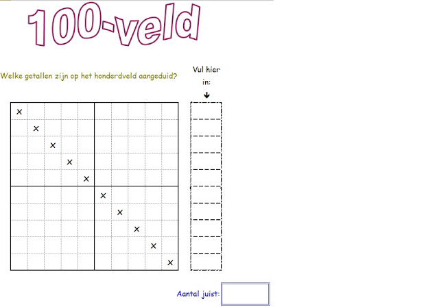Juf Dorien: Rekenen: het 100-veld