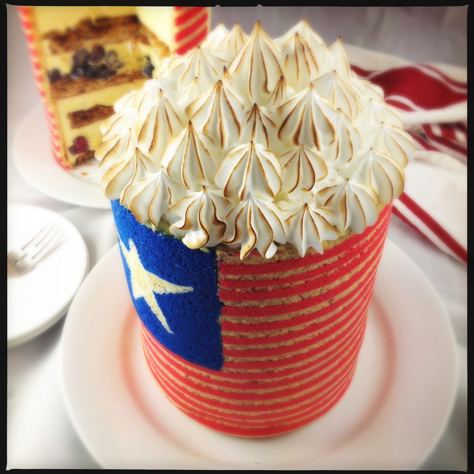 We the people: a layered, patriotic pie to celebrate independence.