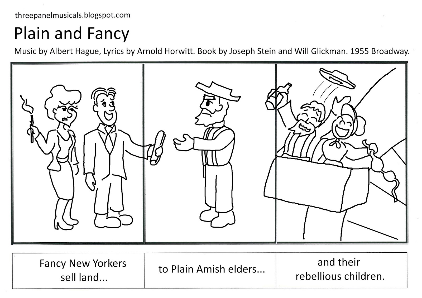 Three Panel Musicals: Plain and Fancy