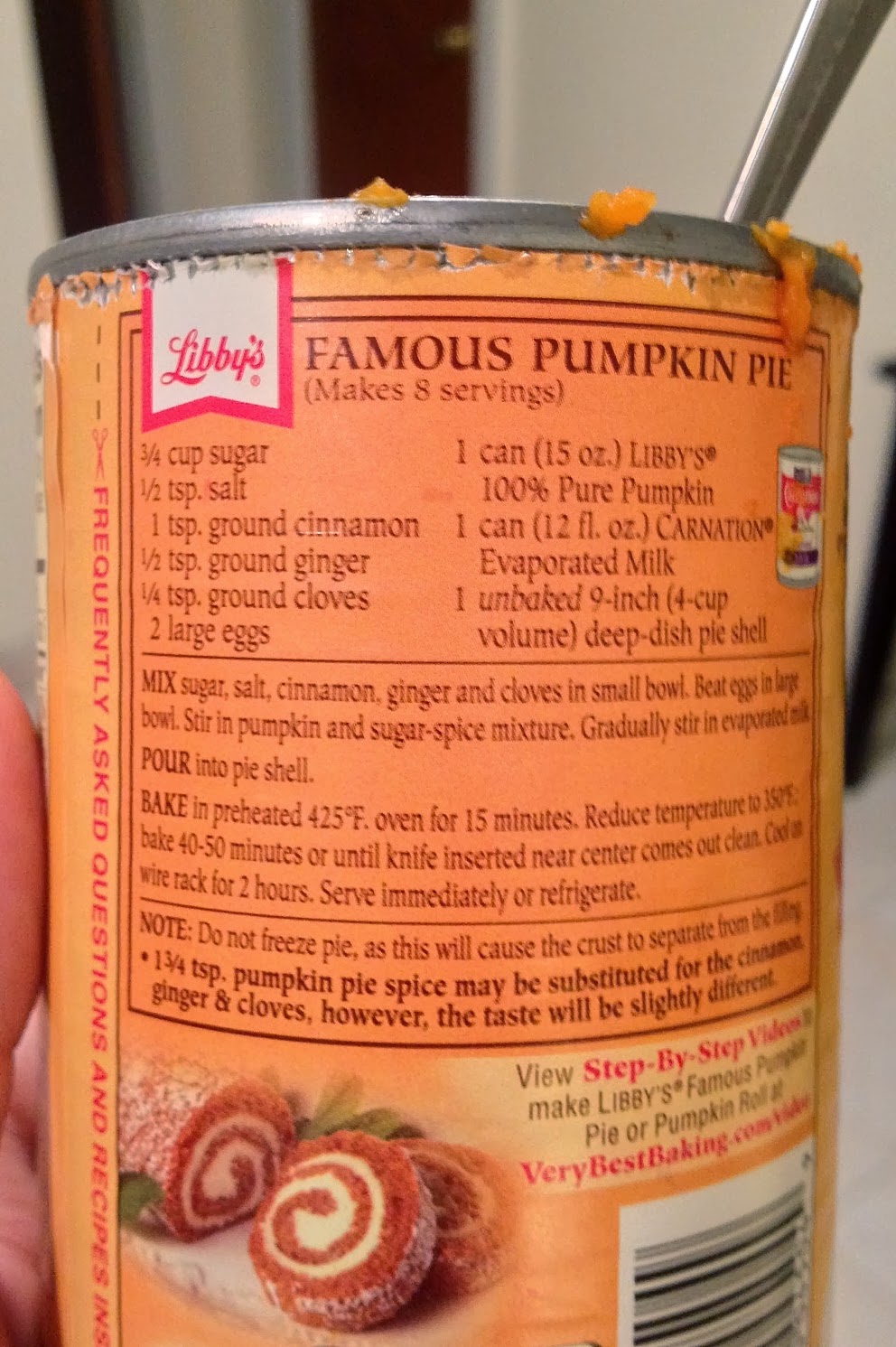 libby's canned pumpkin pie recipe