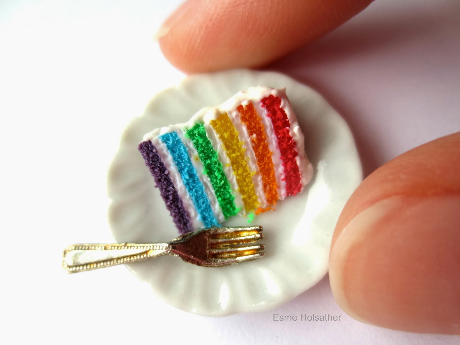 ES: Polymer Clay Rainbow Cake