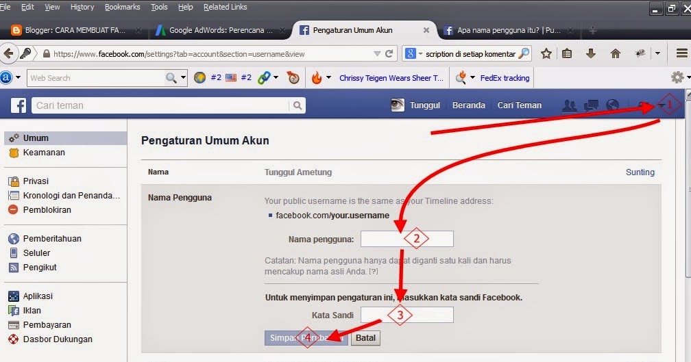 Bagaimana cara ganti nama di Facebook - FB Tutorial