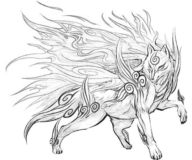 Okami Amaterasu Coloring Pages Coloring Pages
